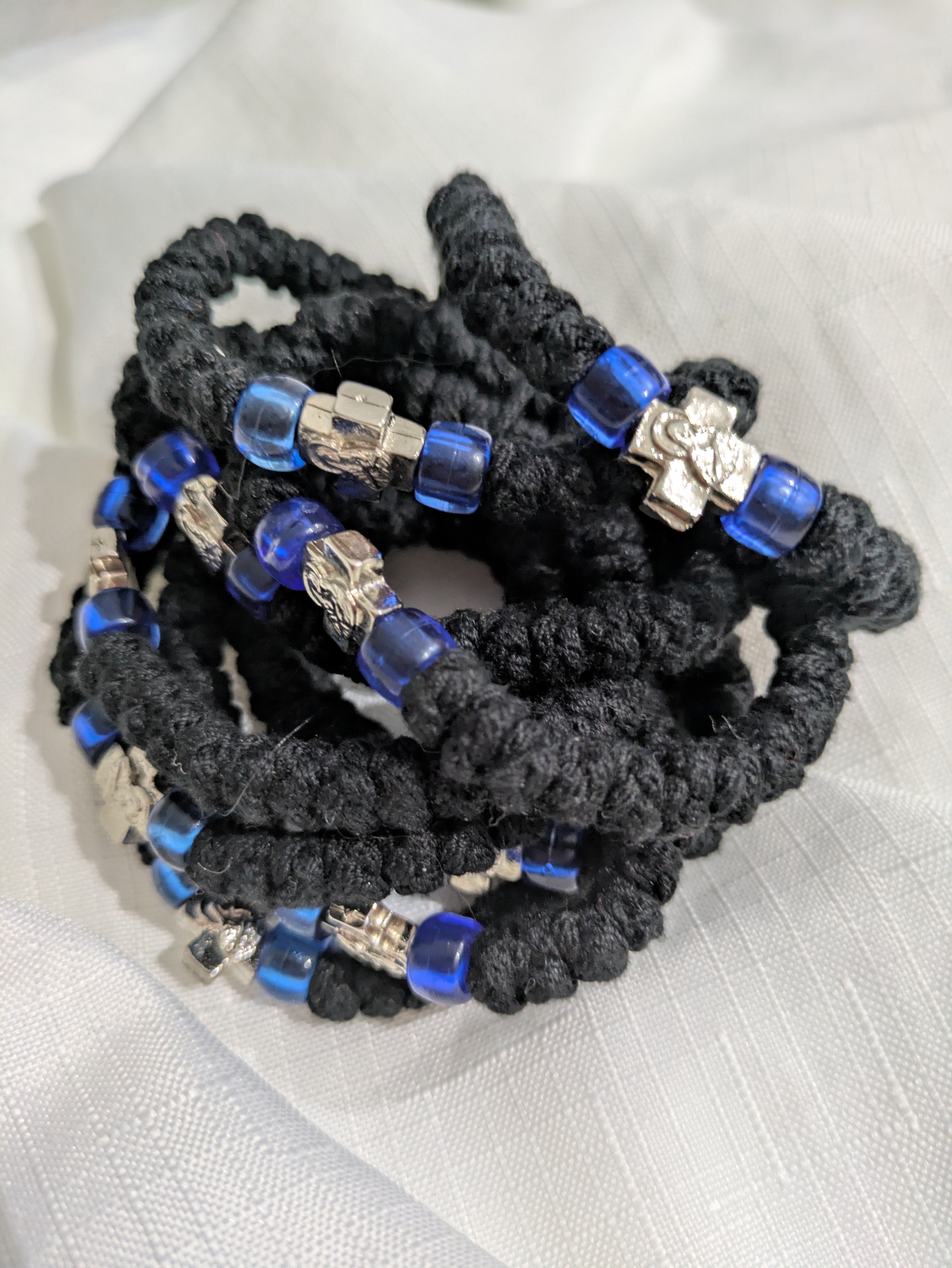 Prayer Rope- Komboskini Thick Blue – Mataki Filaxto
